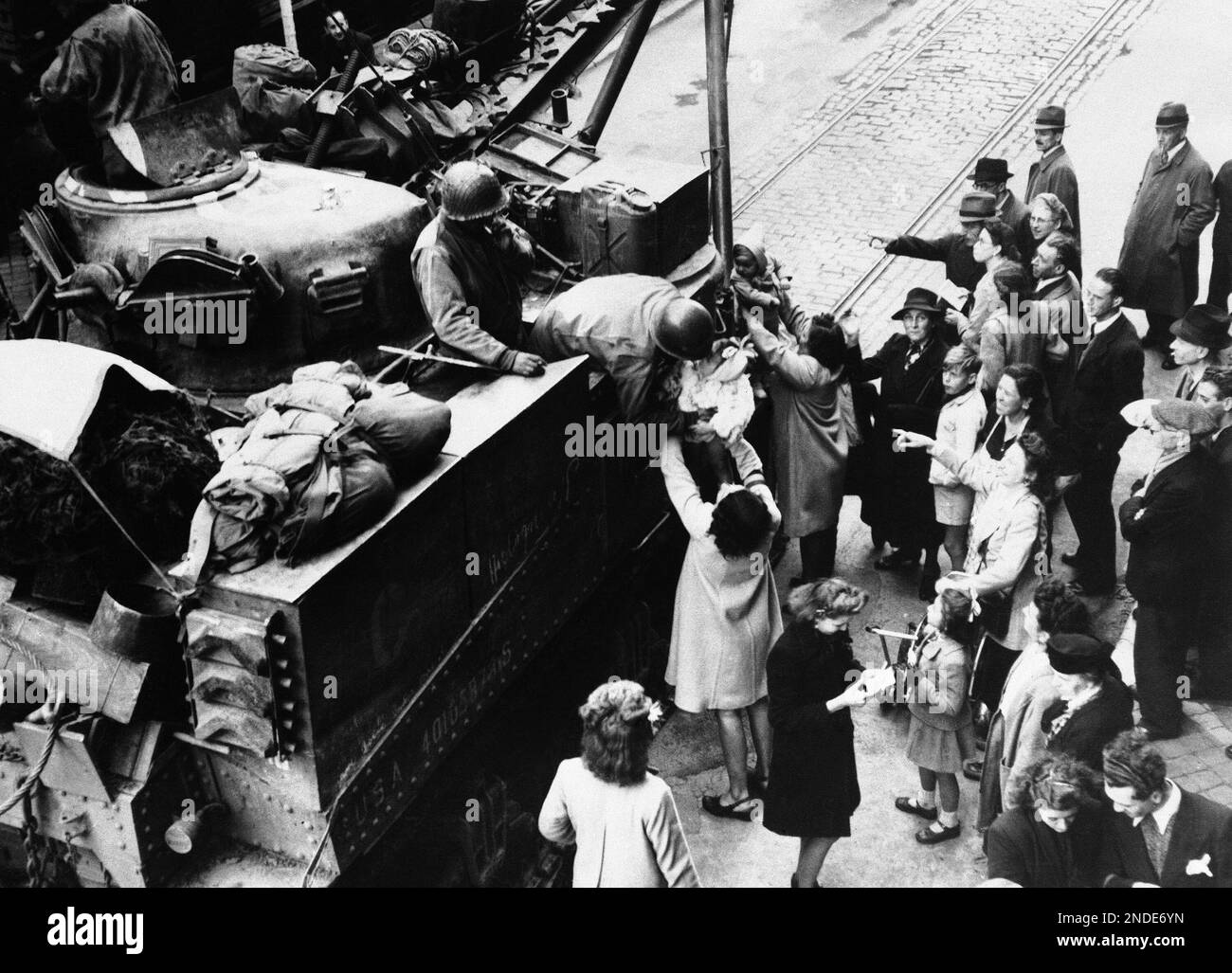 Men of General Hodge’s first army received a riotous welcome from the ...