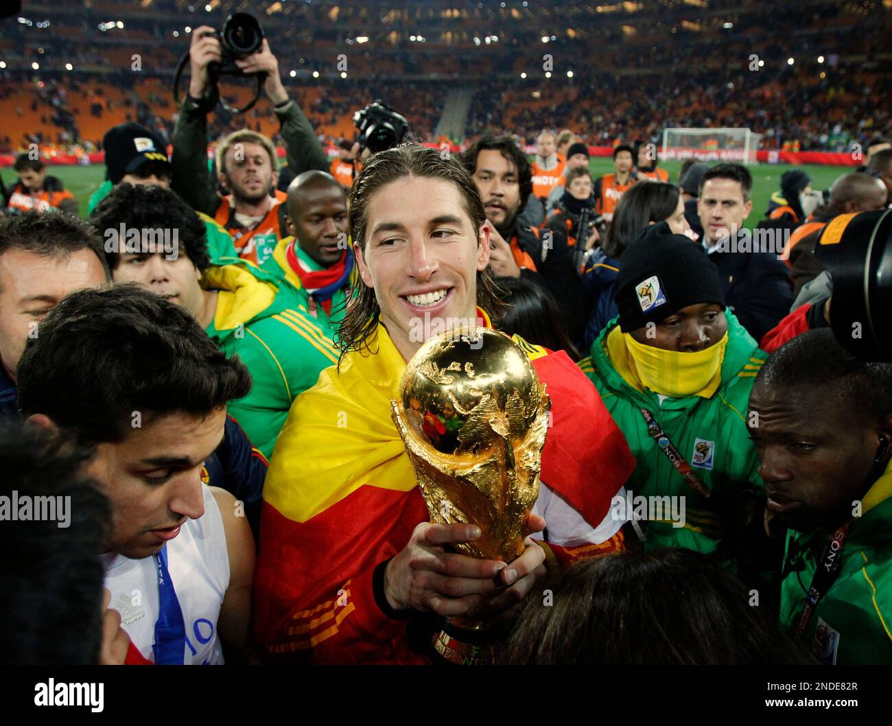 World cup 2010 spain trophy ramos hi-res stock photography and images ...