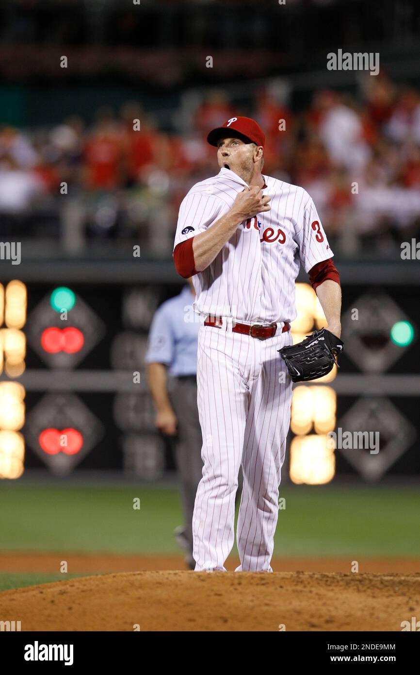 Philadelphia Phillies pitcher Roy Halladay during a baseball game ...