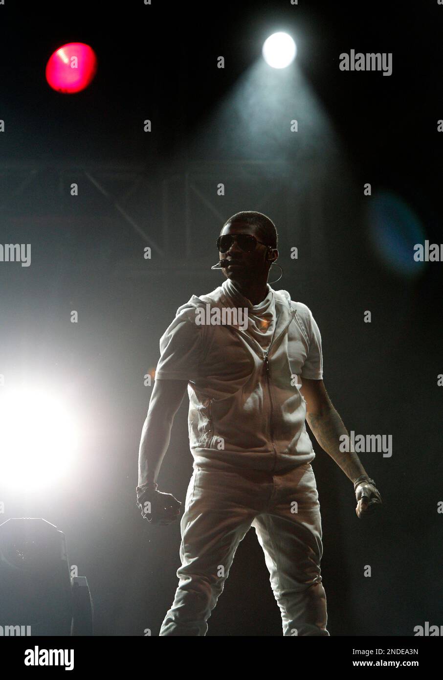 American R&B and pop singer Usher Raymond performs in his first ever ...
