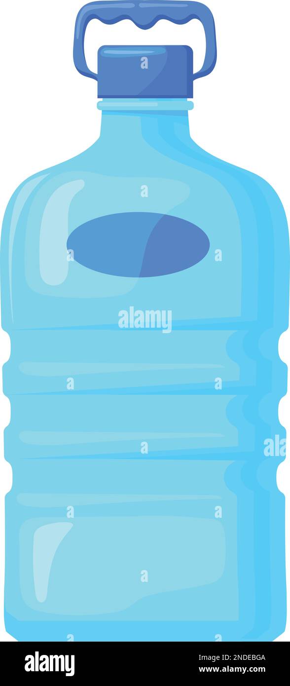 Plastic water container. Cartoon mineral drink bottle isolated on white ...