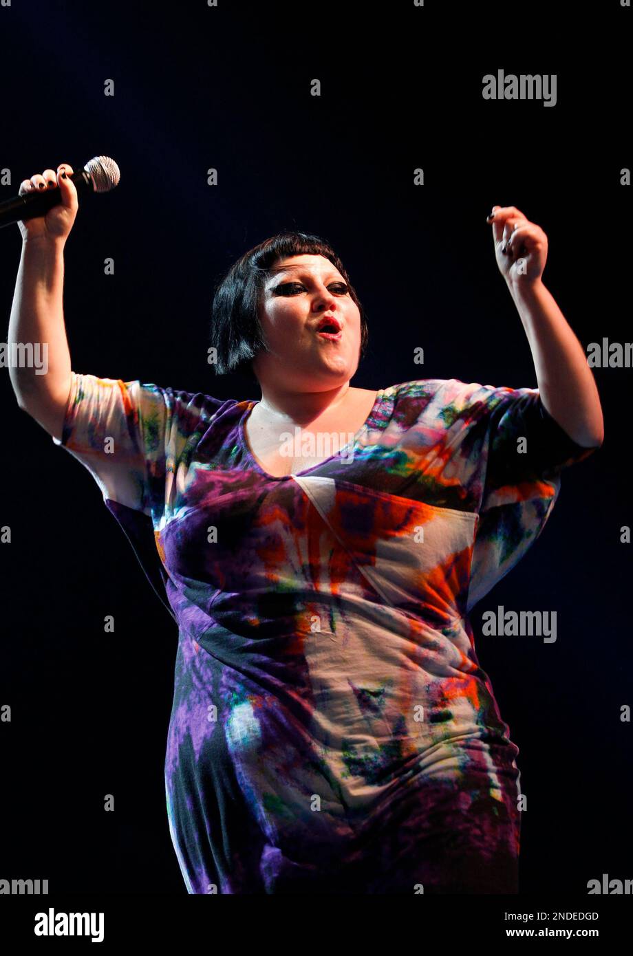 Beth Ditto, lead singer of American indie rock band Gossip, performs ...