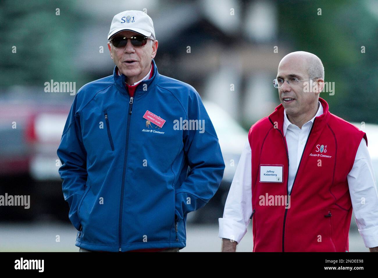 Herb Allen, of Allen & Co., and Jeffrey Katzenberg, of Dreamworks ...