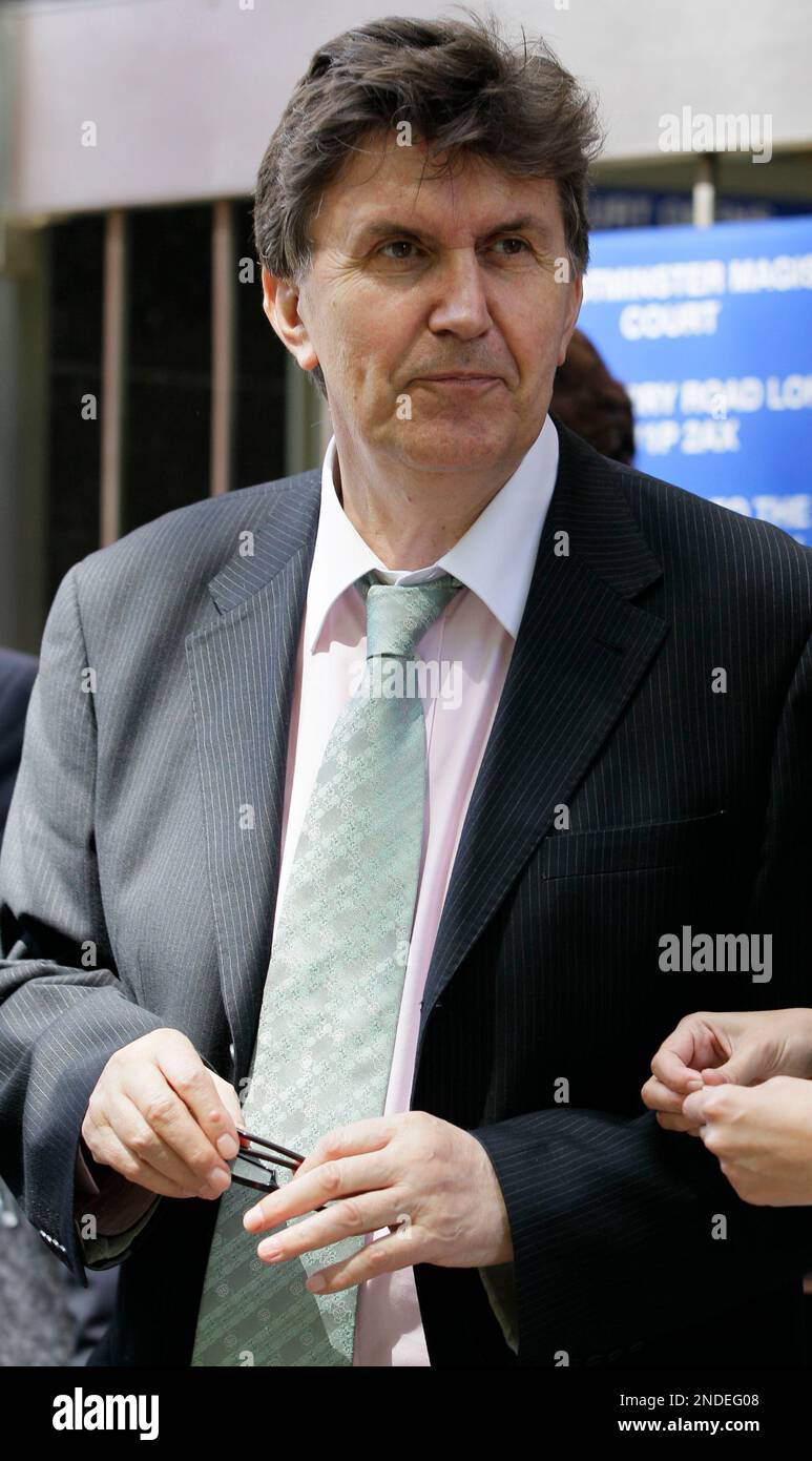 Former Bosnian president Ejup Ganic leaves an extradition hearing at ...