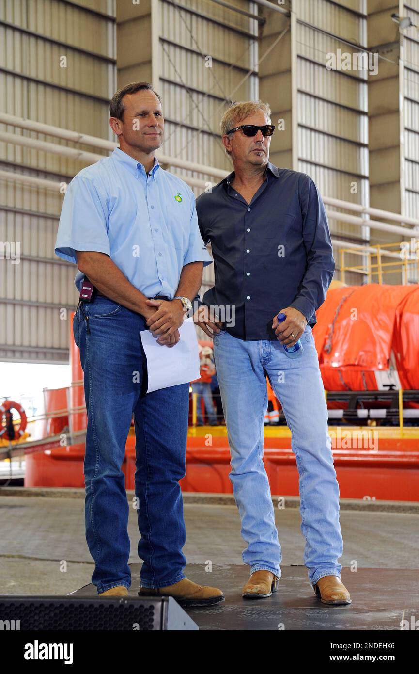 BP COO Doug Suttles and actor Kevin Costner, co-founder of Ocean ...