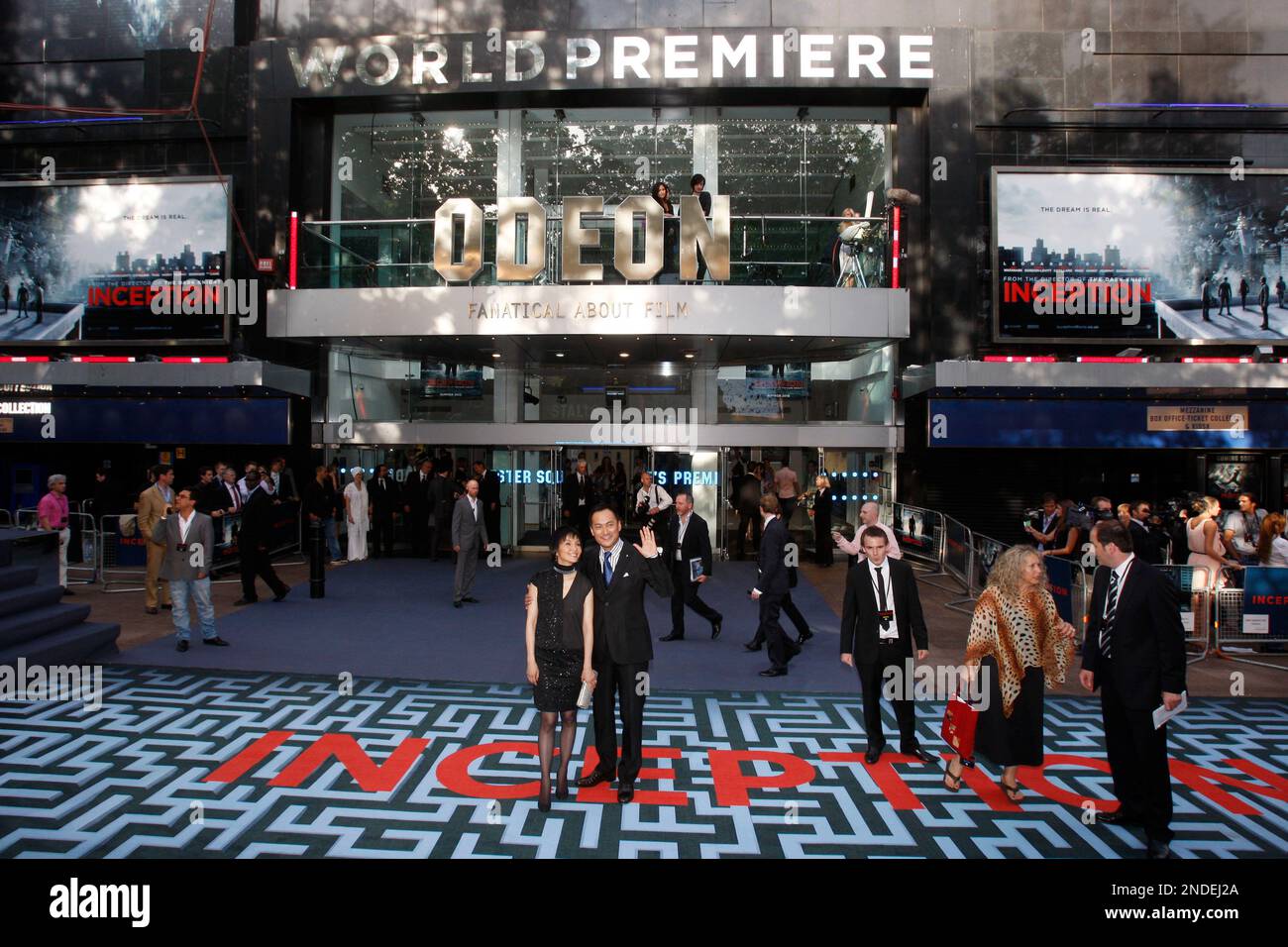 Cast member Japanese actor Ken Watanabe, center right, and his wife ...