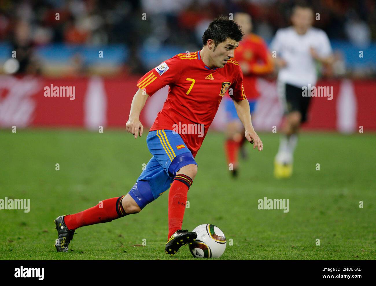 Spain's David Villa during the World Cup semifinal soccer match between ...