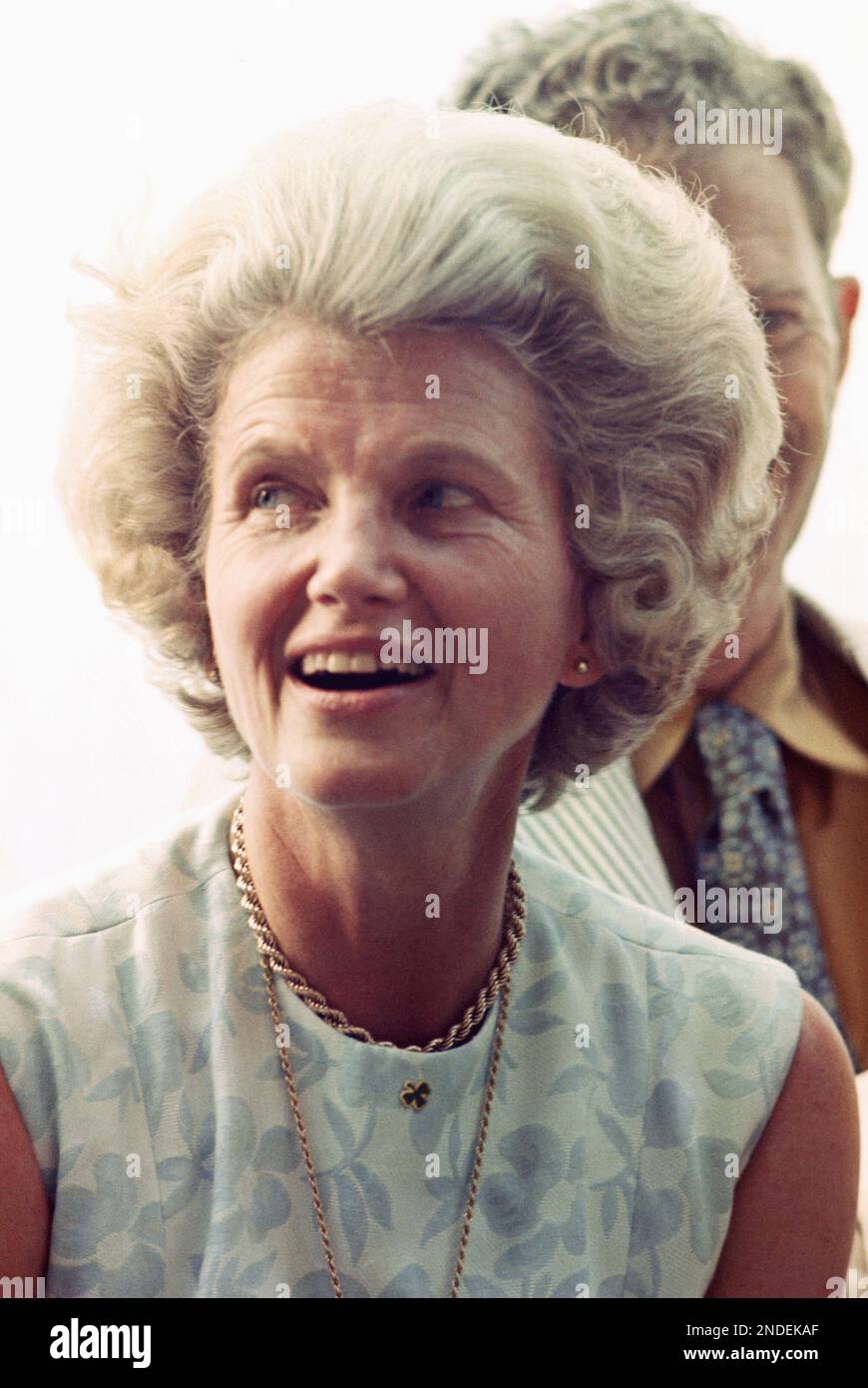 Penny Chenery, owner of the "Super Horse" Secretariat smiles at Belmont ...