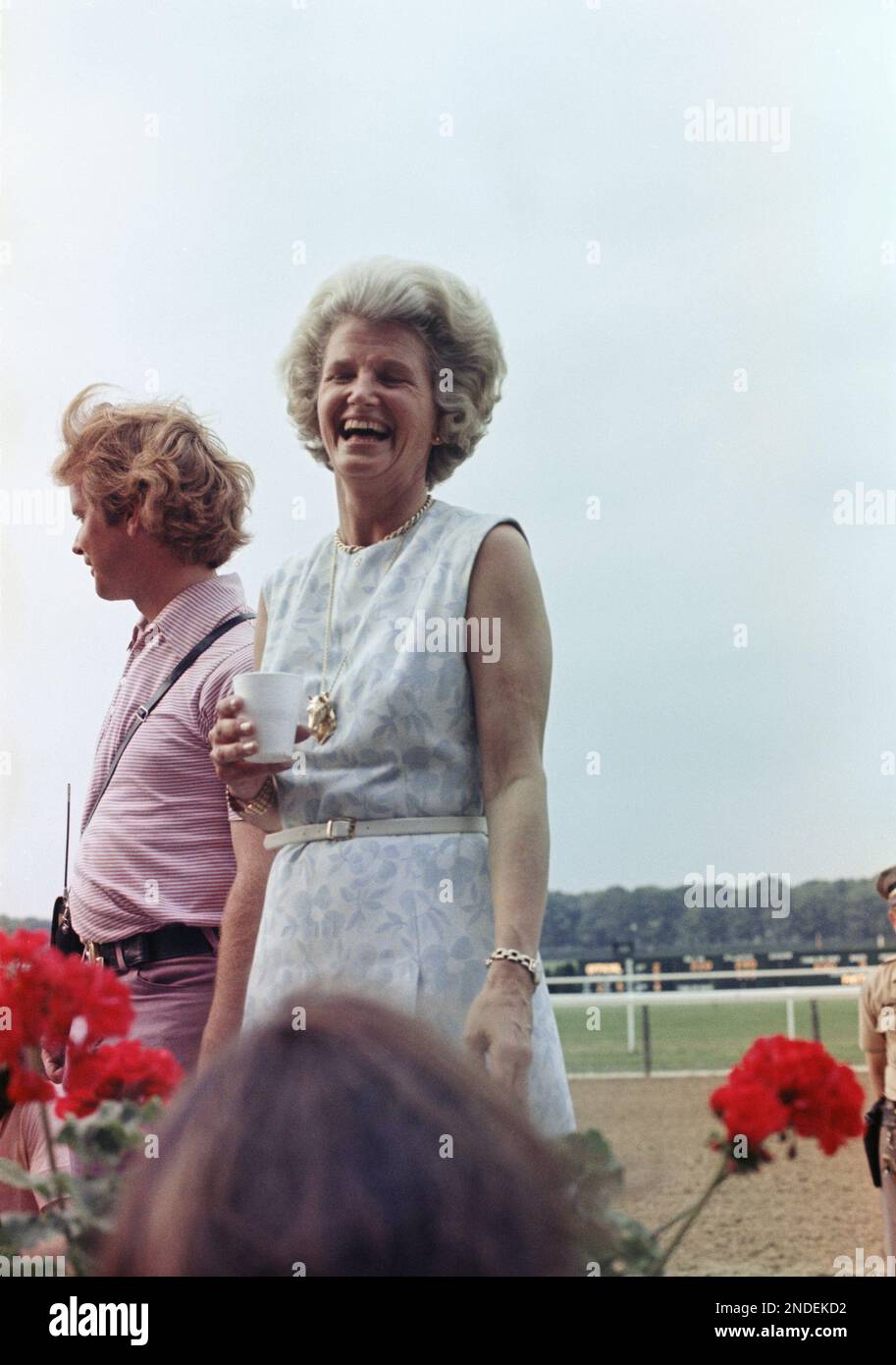 Penny Chenery, owner of the "Super Horse" Secretariat has a laugh at ...