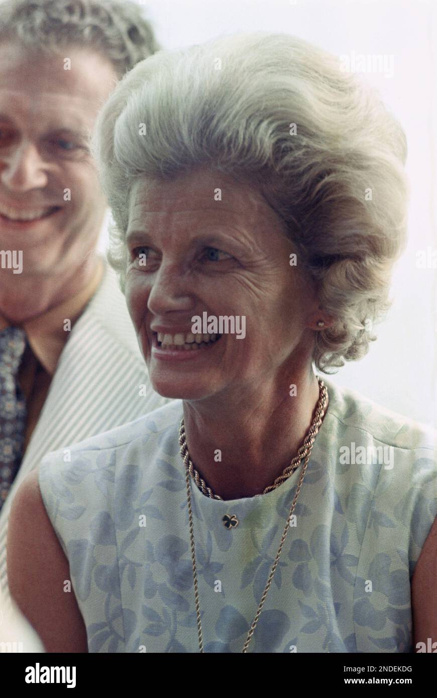 Penny Chenery, owner of the "Super Horse" Secretariat smiles at Belmont ...