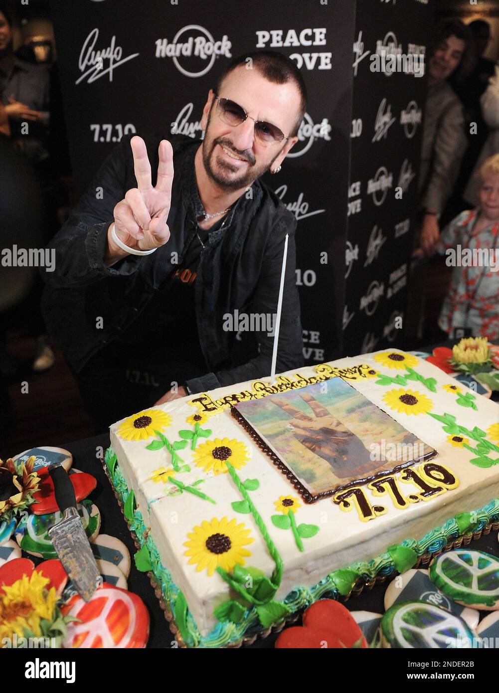 Musician Ringo Starr celebrates his 70th birthday with a message of ...