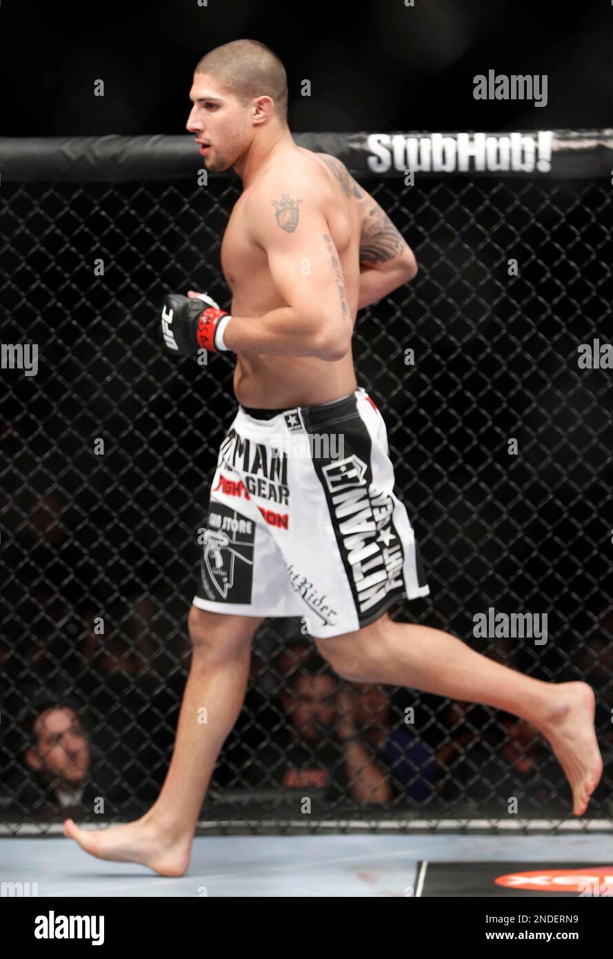 Brendan Schaub before his UFC heavyweight mixed martial art match ...