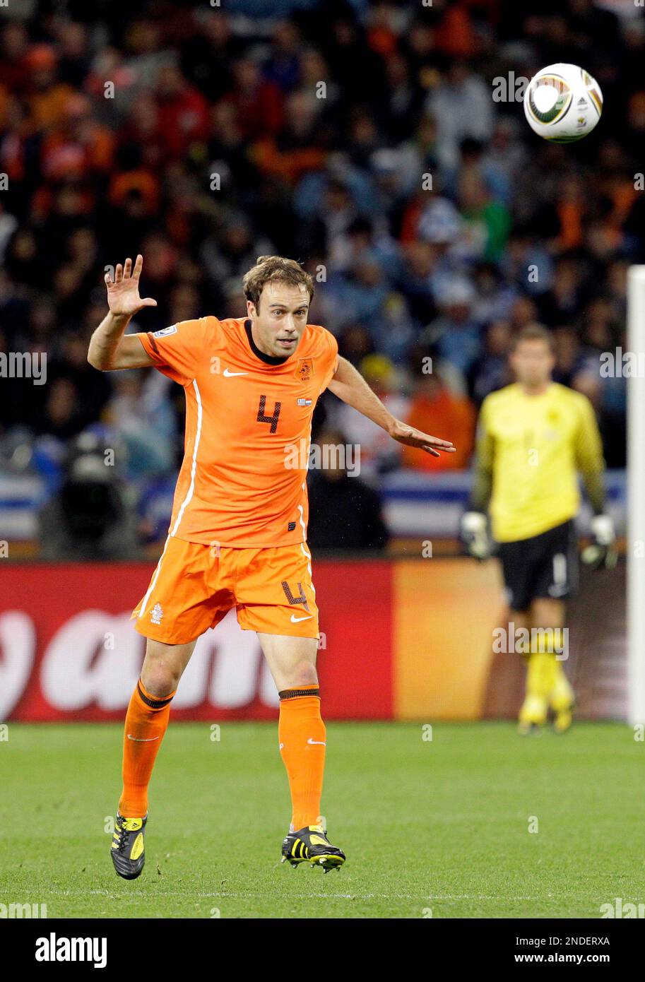 Netherlands' Joris Mathijsen during the World Cup semifinal soccer ...