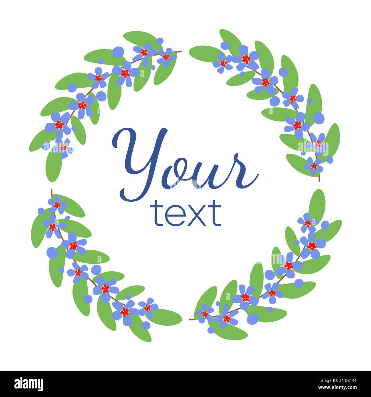 Vector watercolor flower frame with text space. Floral template Stock ...