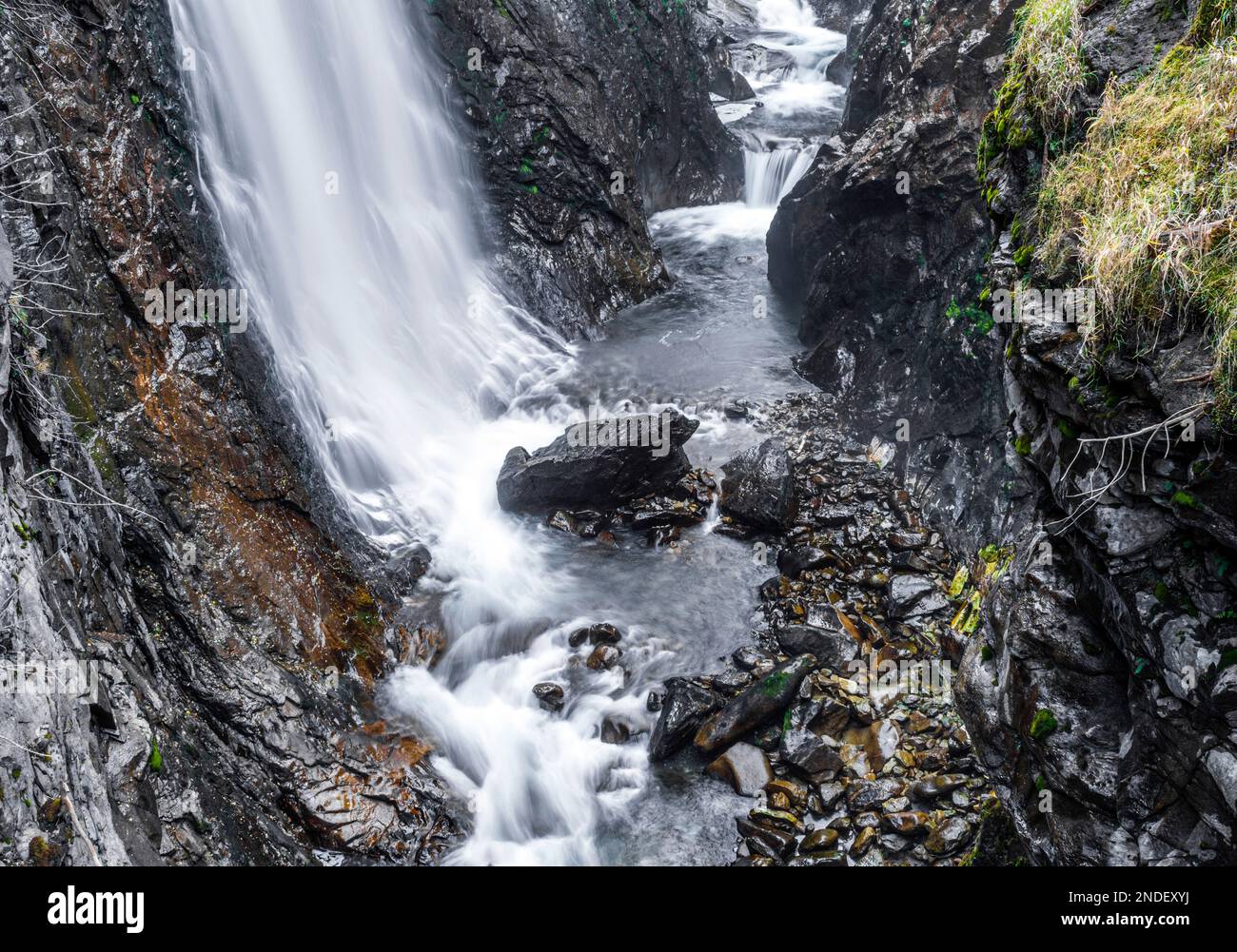 The Riva waterfalls, also known as Campo Tures waterfalls are located ...