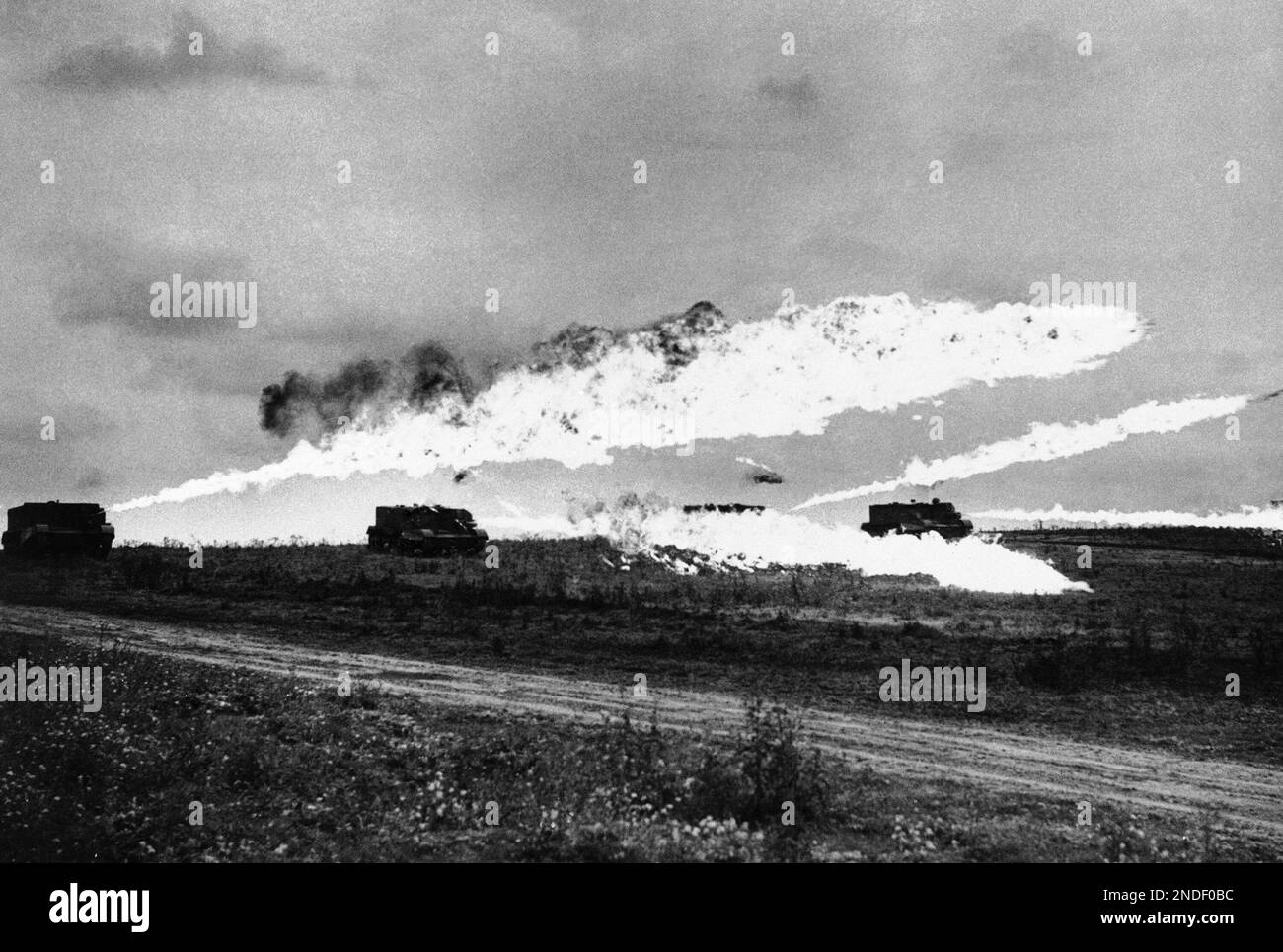 The mighty Churchill Crocodile, powerful flame throwing tanks, shoot ...