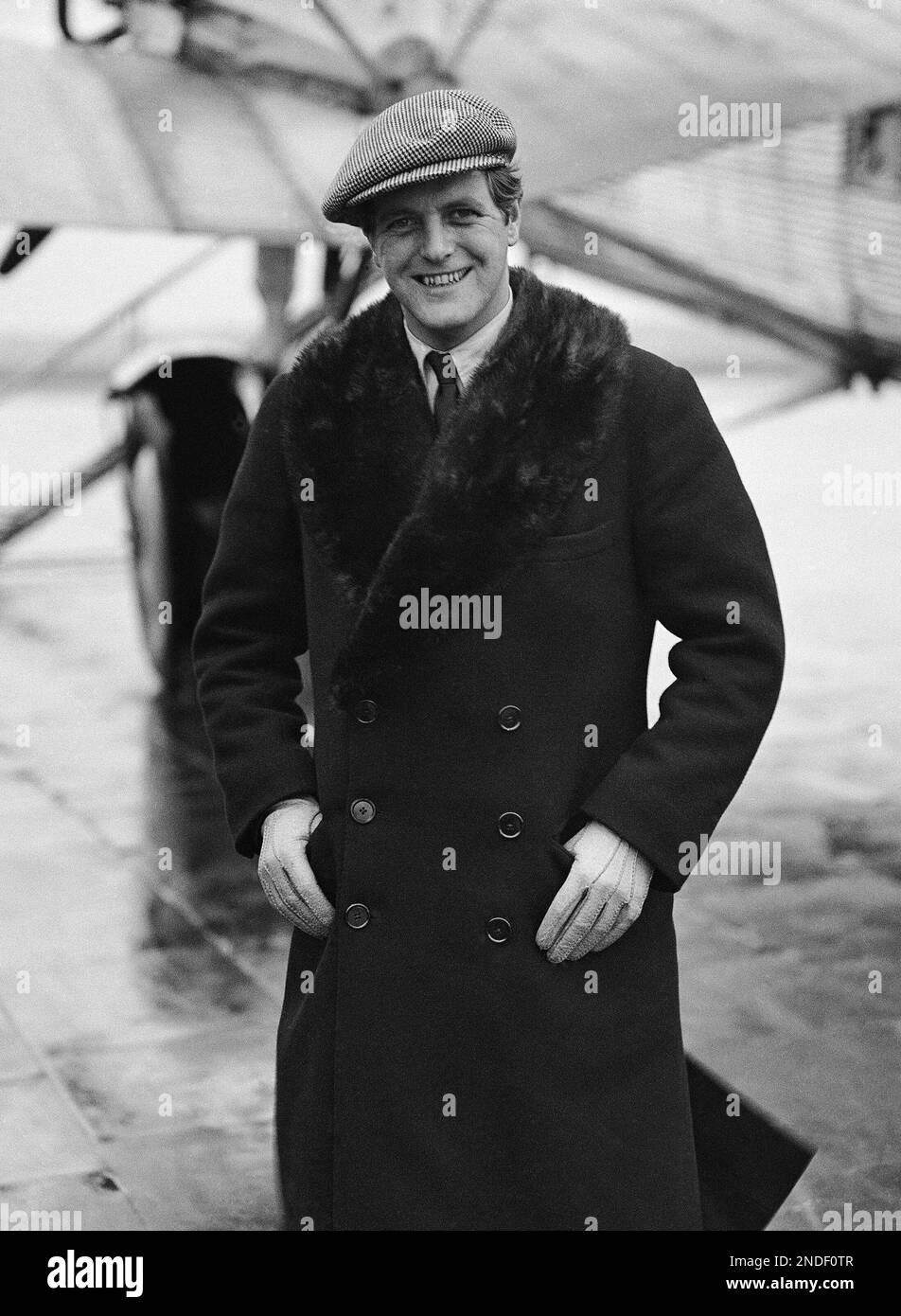 Smiling portrait of Randolph Churchill, son of Winston Churchill ...