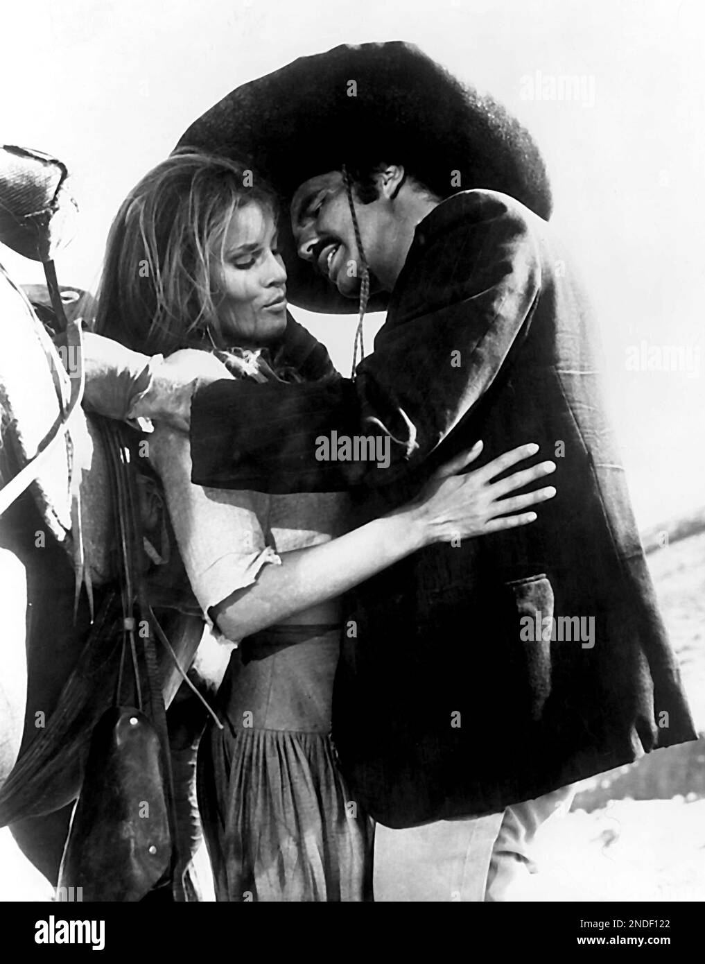 RAQUEL WELCH AND BURT REYNOLDS IN A SCENE FROM ''100 RIFLES''..Â ...