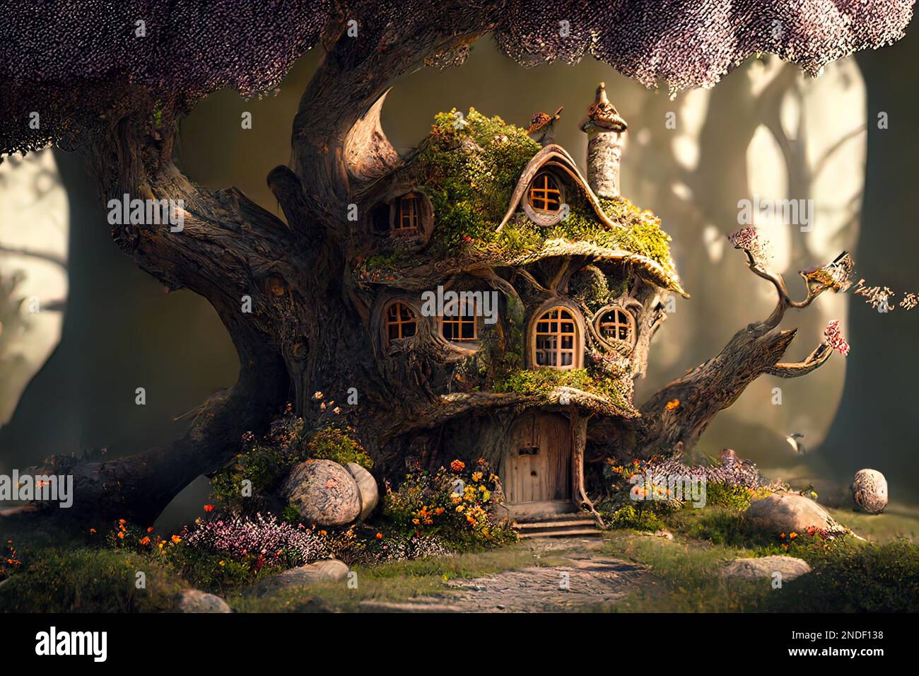 Garden hut tree hi-res stock photography and images - Alamy