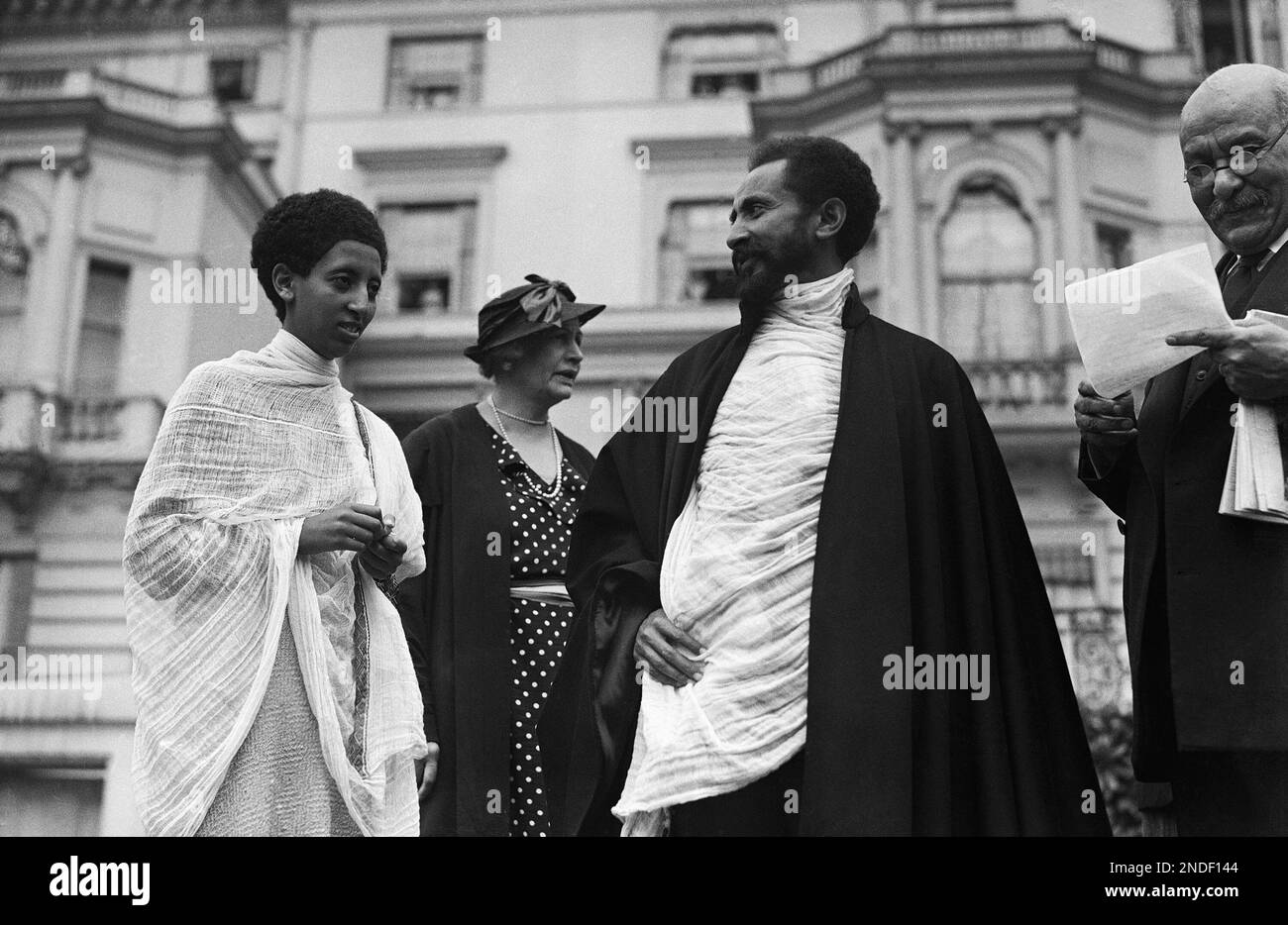 Princess Tsahia, Princess Tsehai Haile Selassie, left, with her father ...