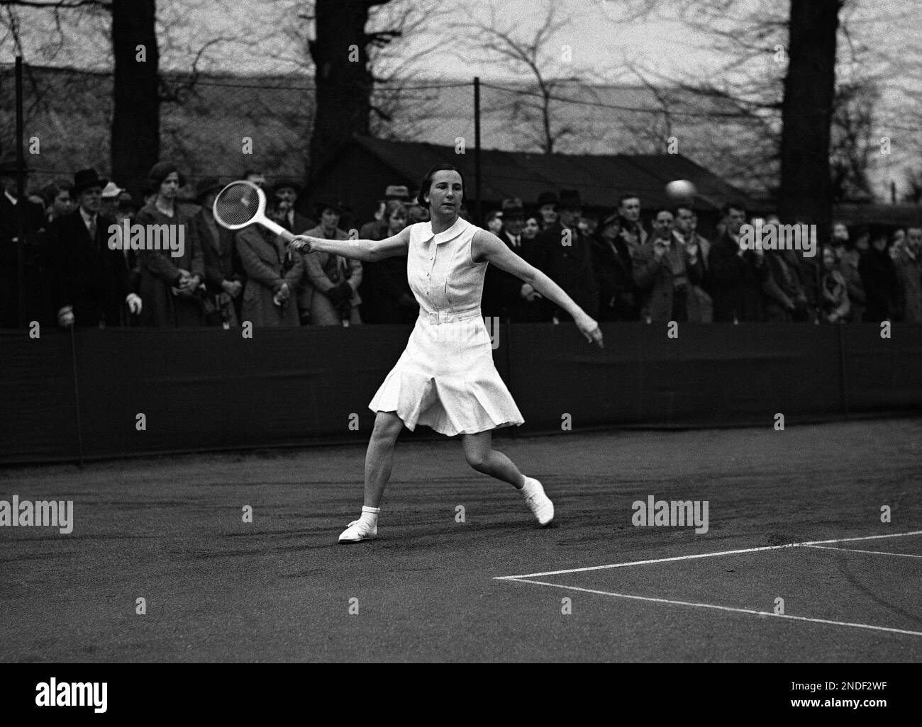 British tennis player Dorothy Round in play, during the tournament at ...