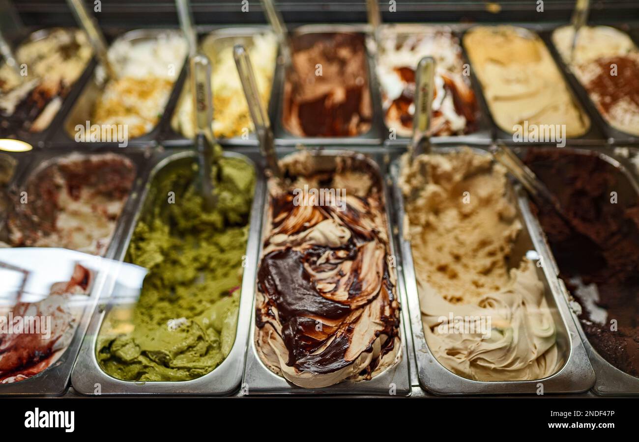 Different flavors of ice cream hi-res stock photography and images - Alamy