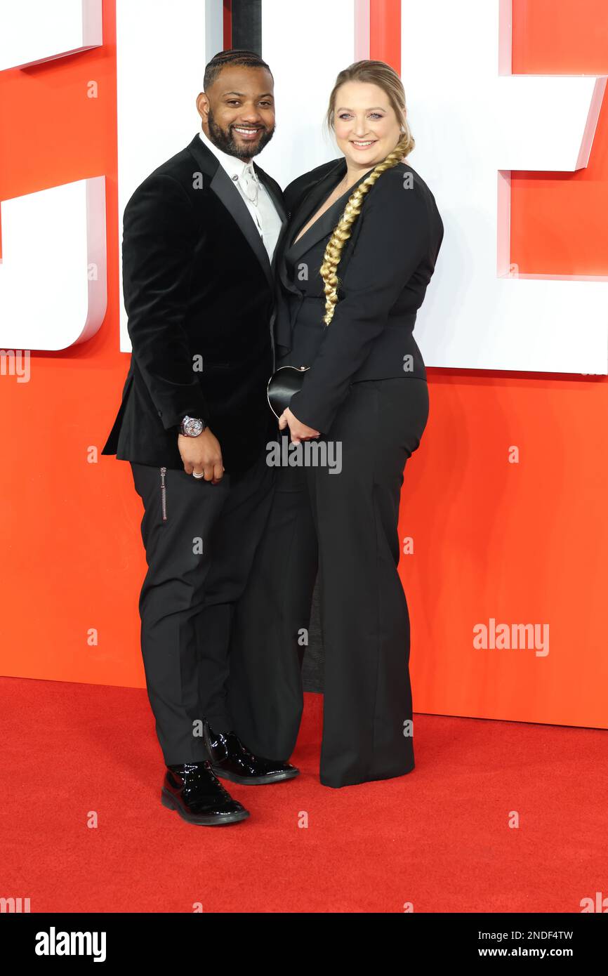 JB Gill and Chloe Tangney, Creed III - European Premiere, Leicester ...