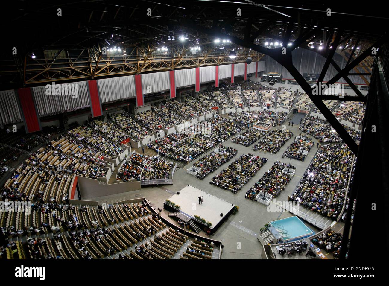 A Jehovah's Witness gathering is held inside the Cow Palace in San ...