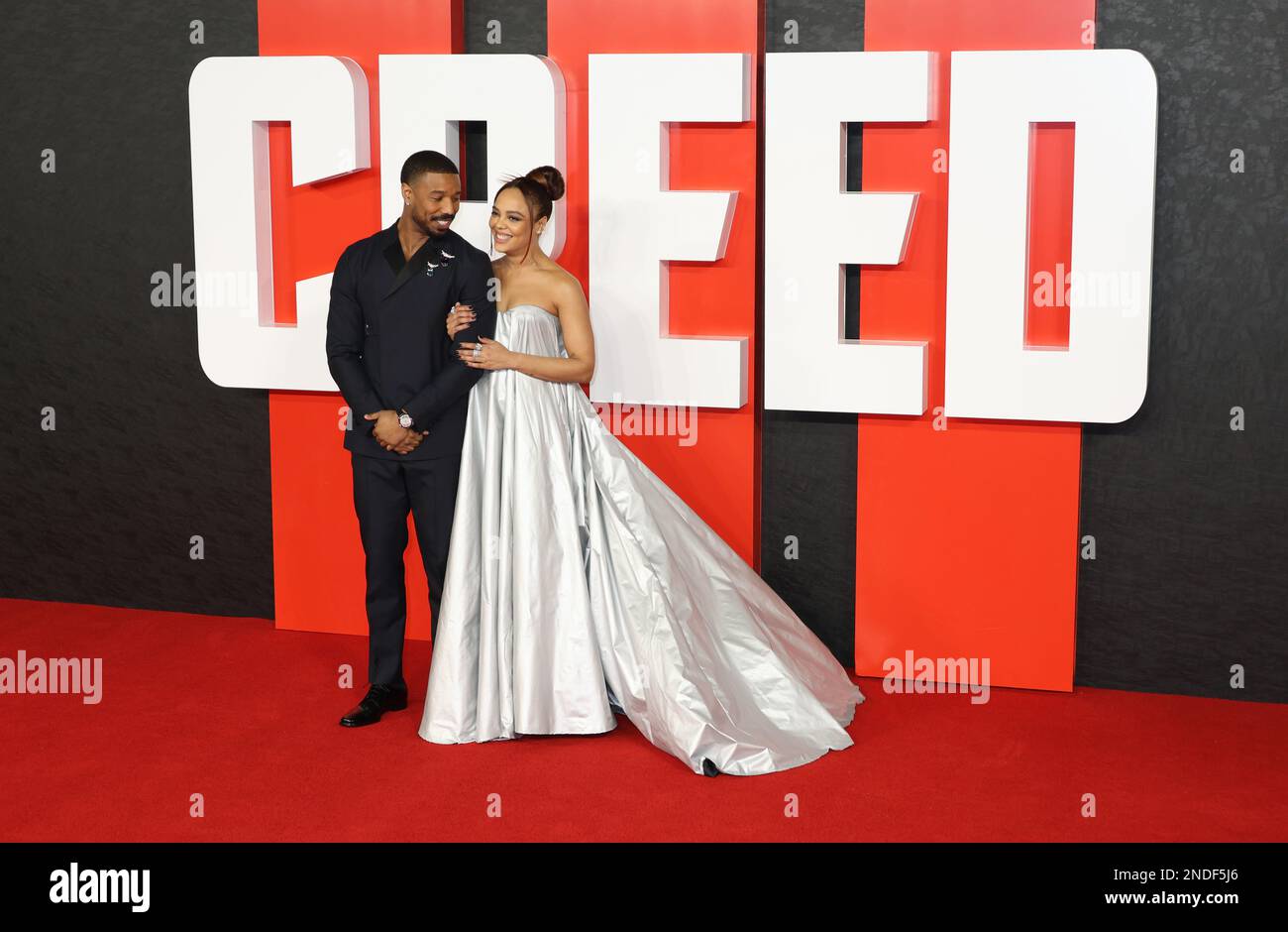 Michael B. Jordan and Tessa Thompson, Creed III - European Premiere ...