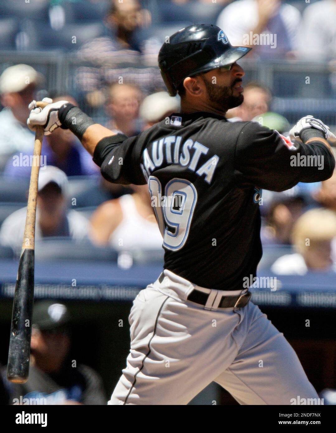 Toronto Blue Jays' Jose Bautista hits a two-run home run during the ...