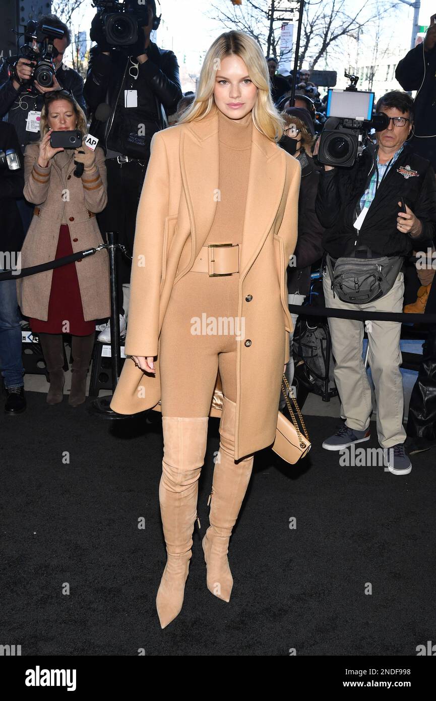 Nadine Leopold attends the Michael Kors Collection FW23 Runway Show at ...