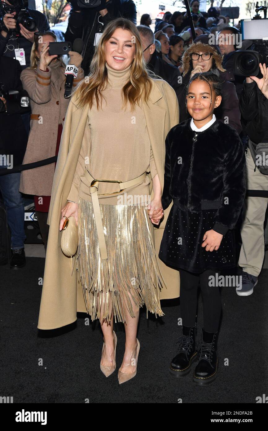 New York, USA. 15th Feb, 2023. Ellen Pompeo and Sienna May Pompeo Ivery ...