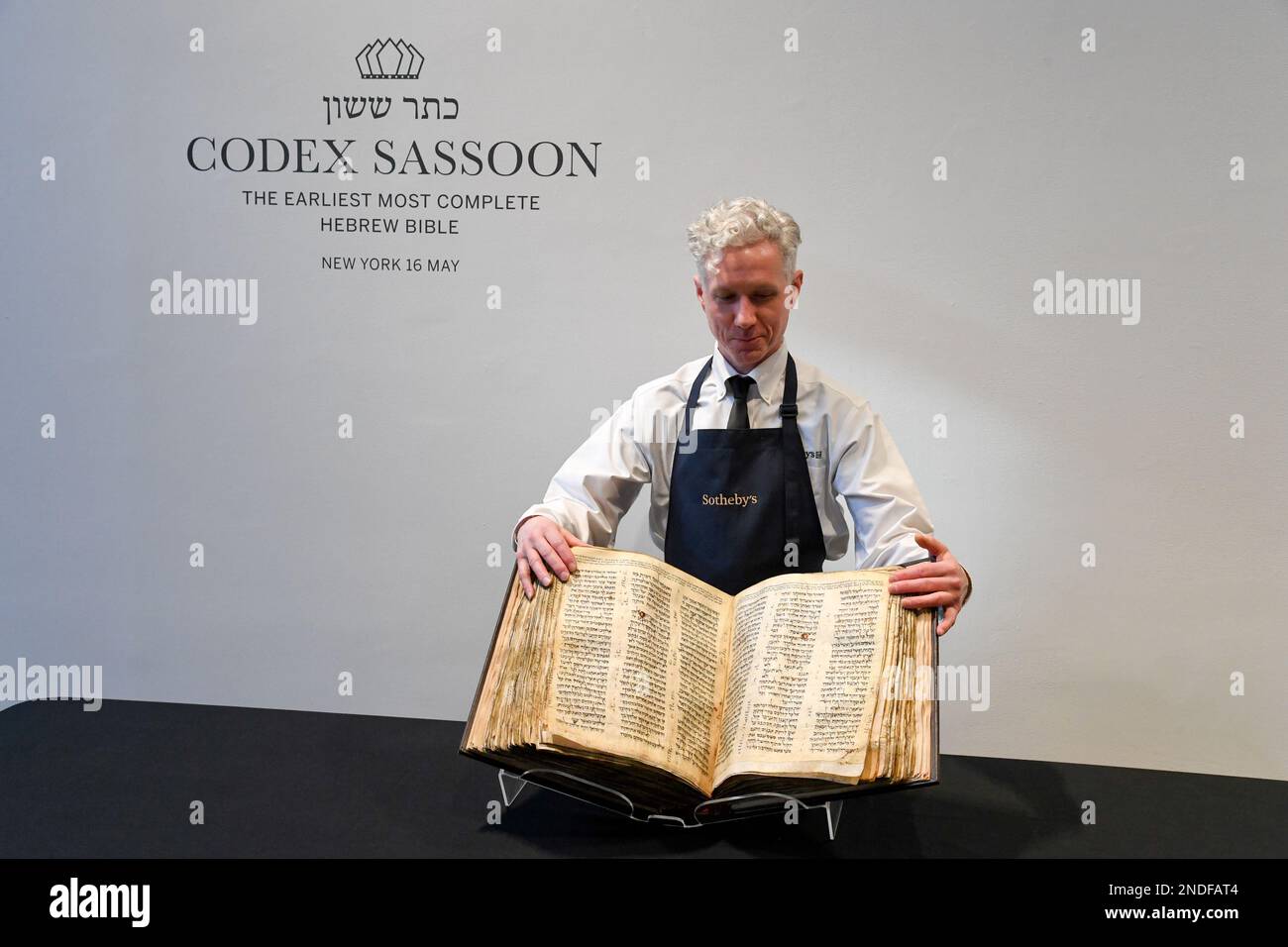 Codex Sassoon is presented before auction by Sotheby's in New York, NY ...