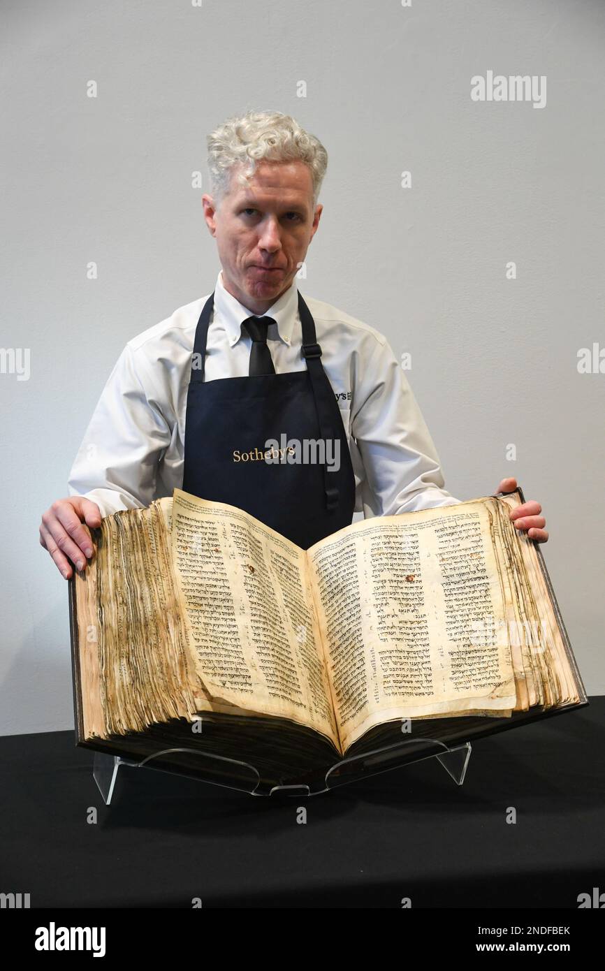 Codex Sassoon is presented before auction by Sotheby's in New York, NY ...