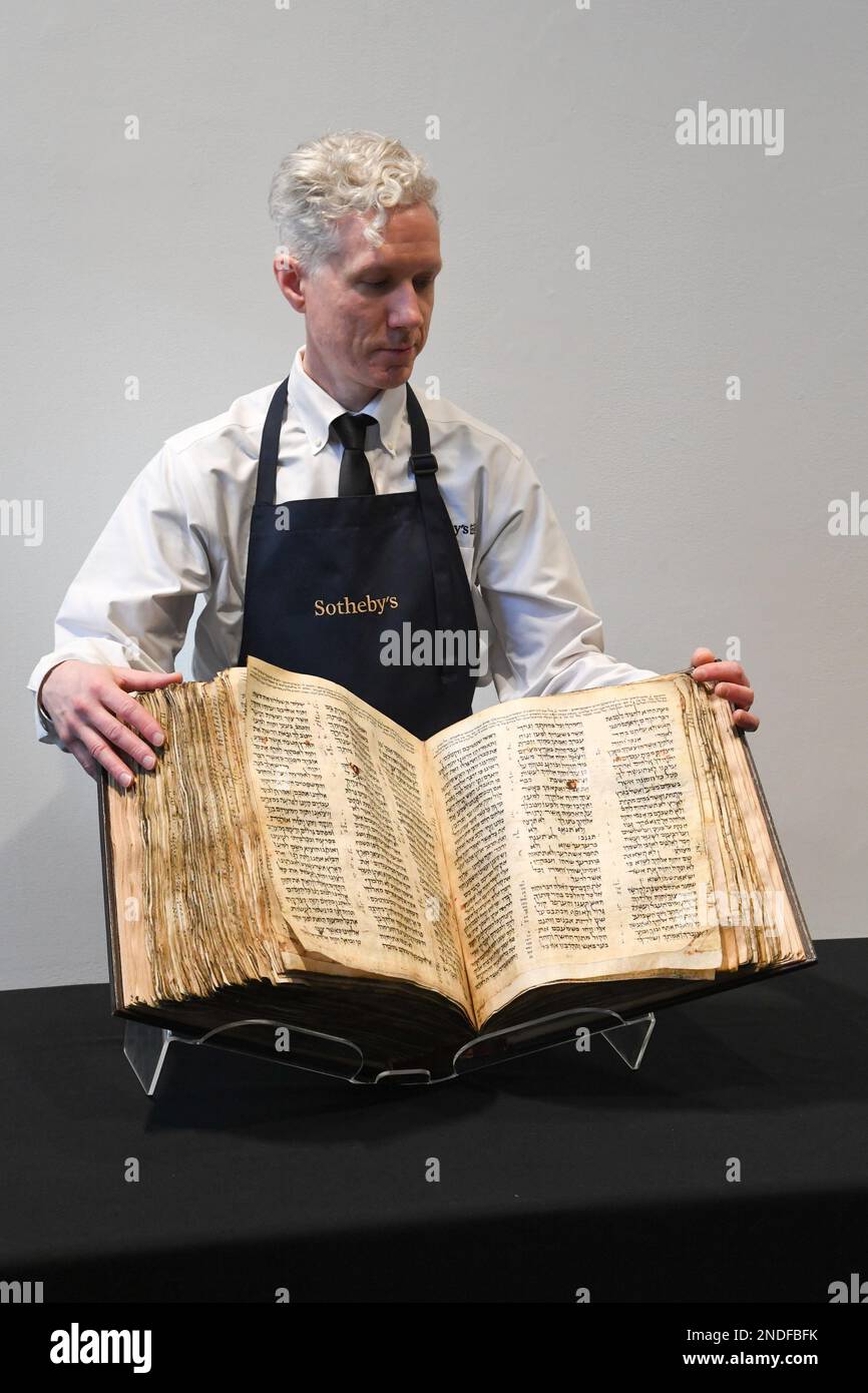Codex Sassoon is presented before auction by Sotheby's in New York, NY ...