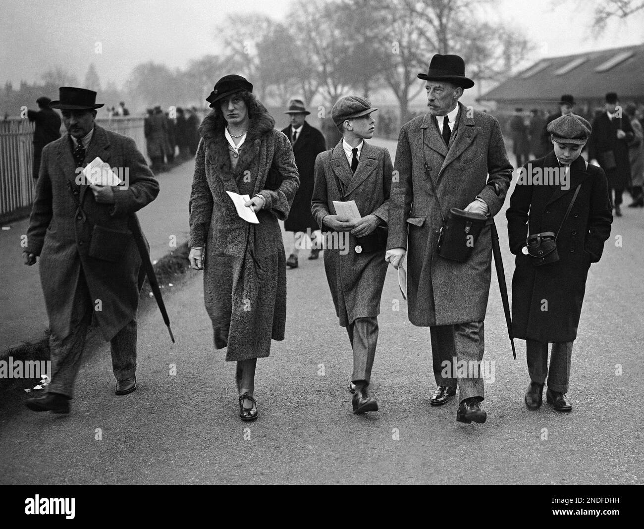 Left to right: Mary, Princess Royal and Countess of Harewood, in fur ...