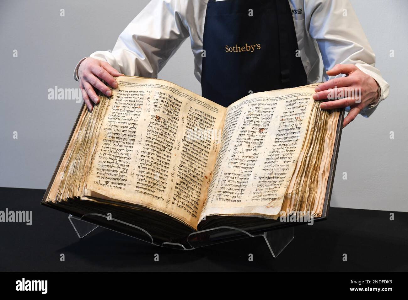 Codex Sassoon is presented before auction by Sotheby's in New York, NY ...