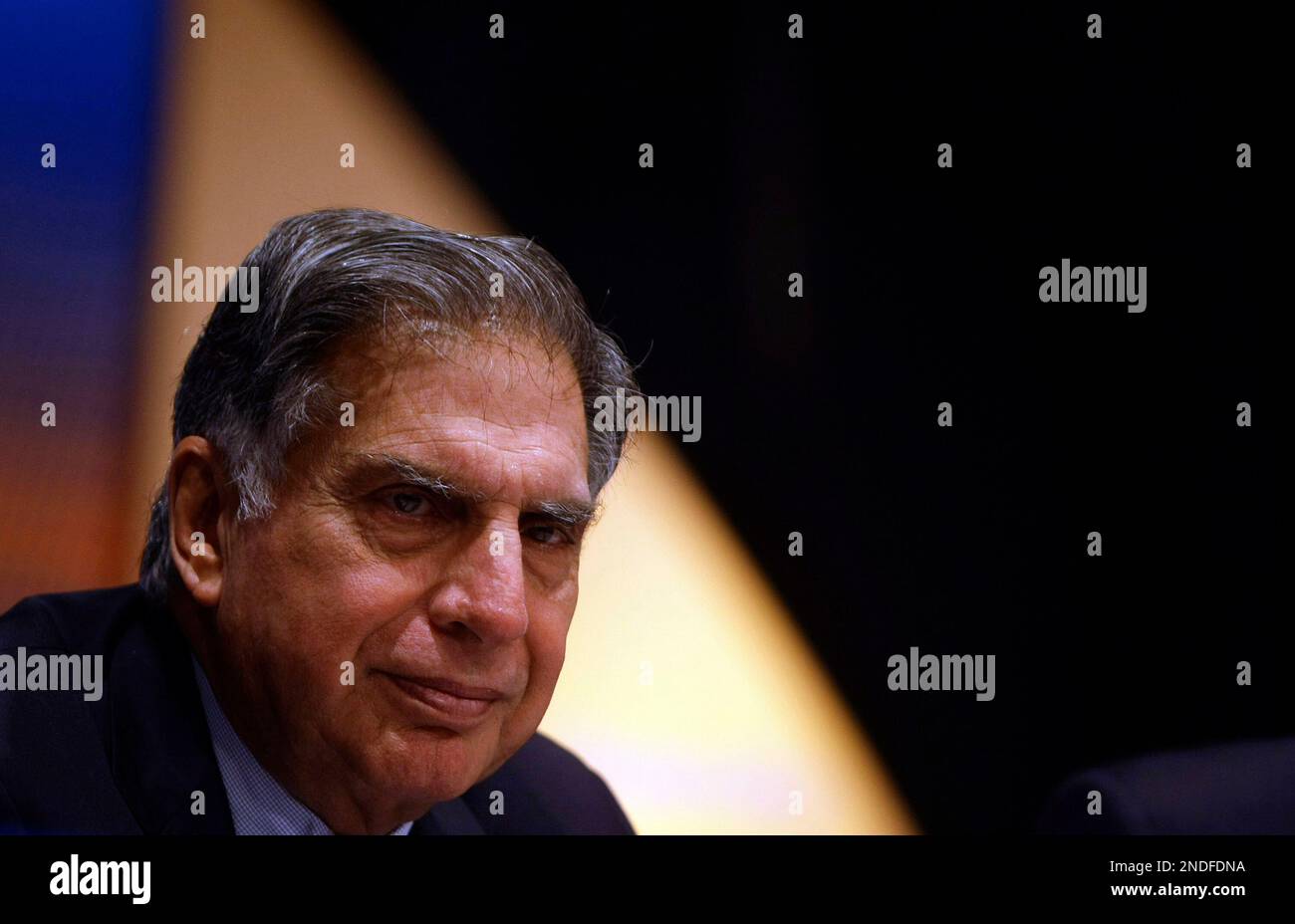 Chairman of Tata Group Ratan Tata looks on during the annual meeting of ...