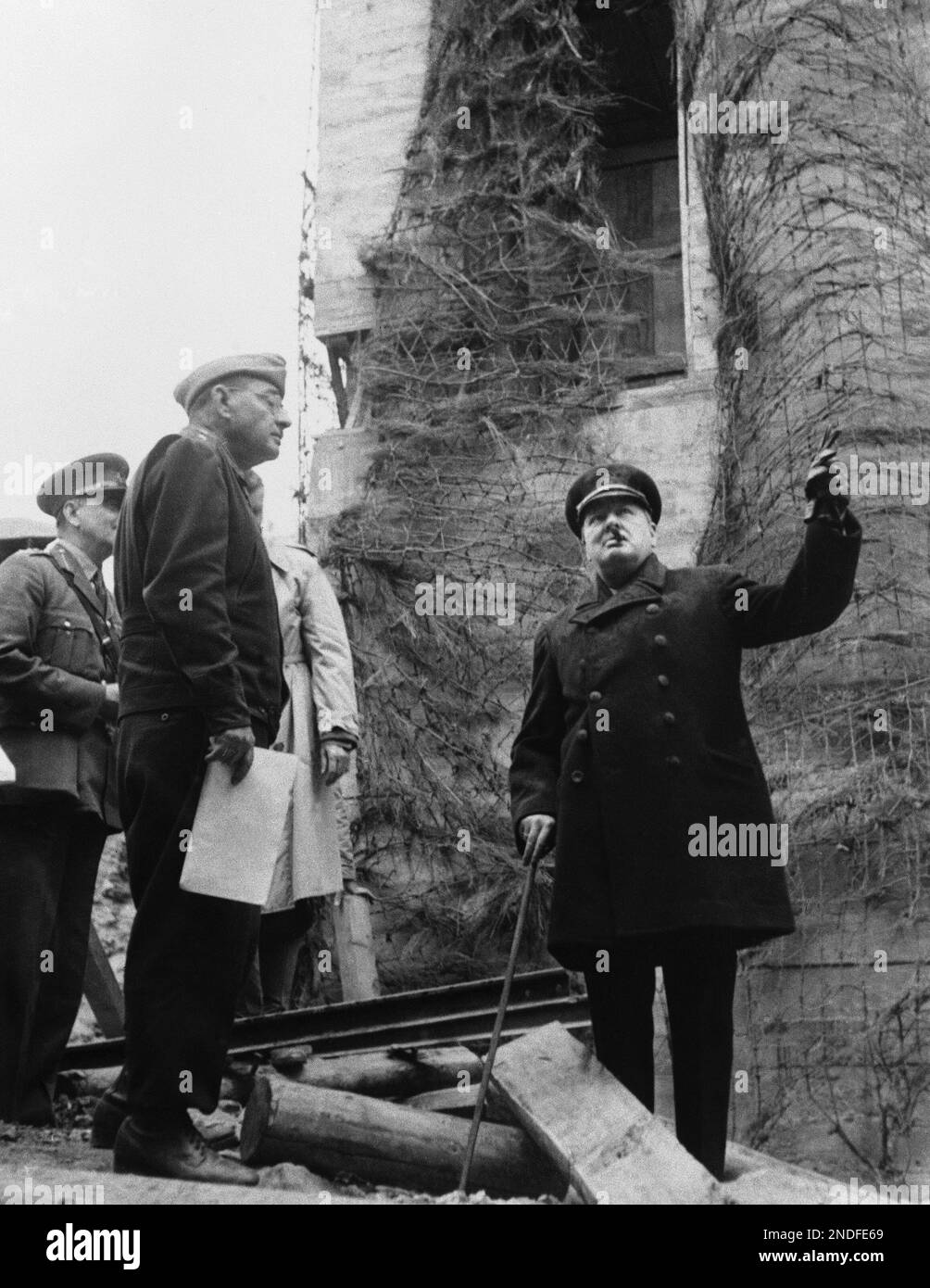 During his tour of the Normandy battle front, Britain's Prime Minister ...