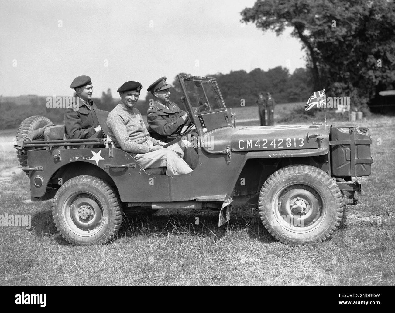 Canada's Lieutenant General Harry Crerar drives Britain's General Sir ...
