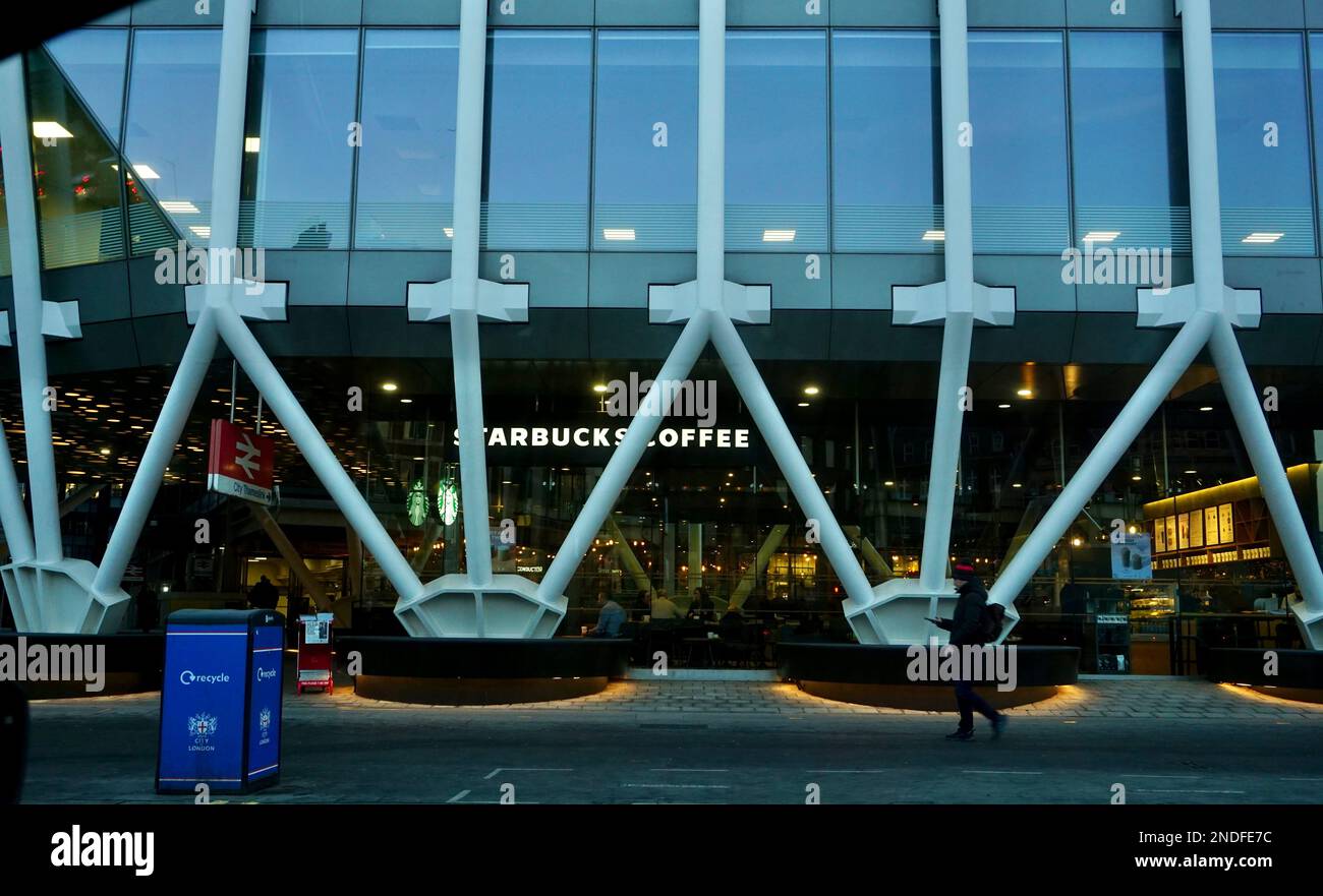 Starbucks Coffee near City Thameslink railway station Stock Photo - Alamy