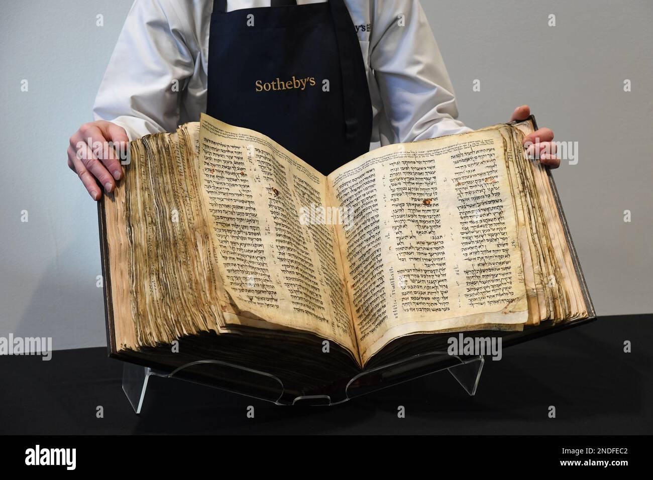 Codex Sassoon is presented before auction by Sotheby's in New York, NY ...