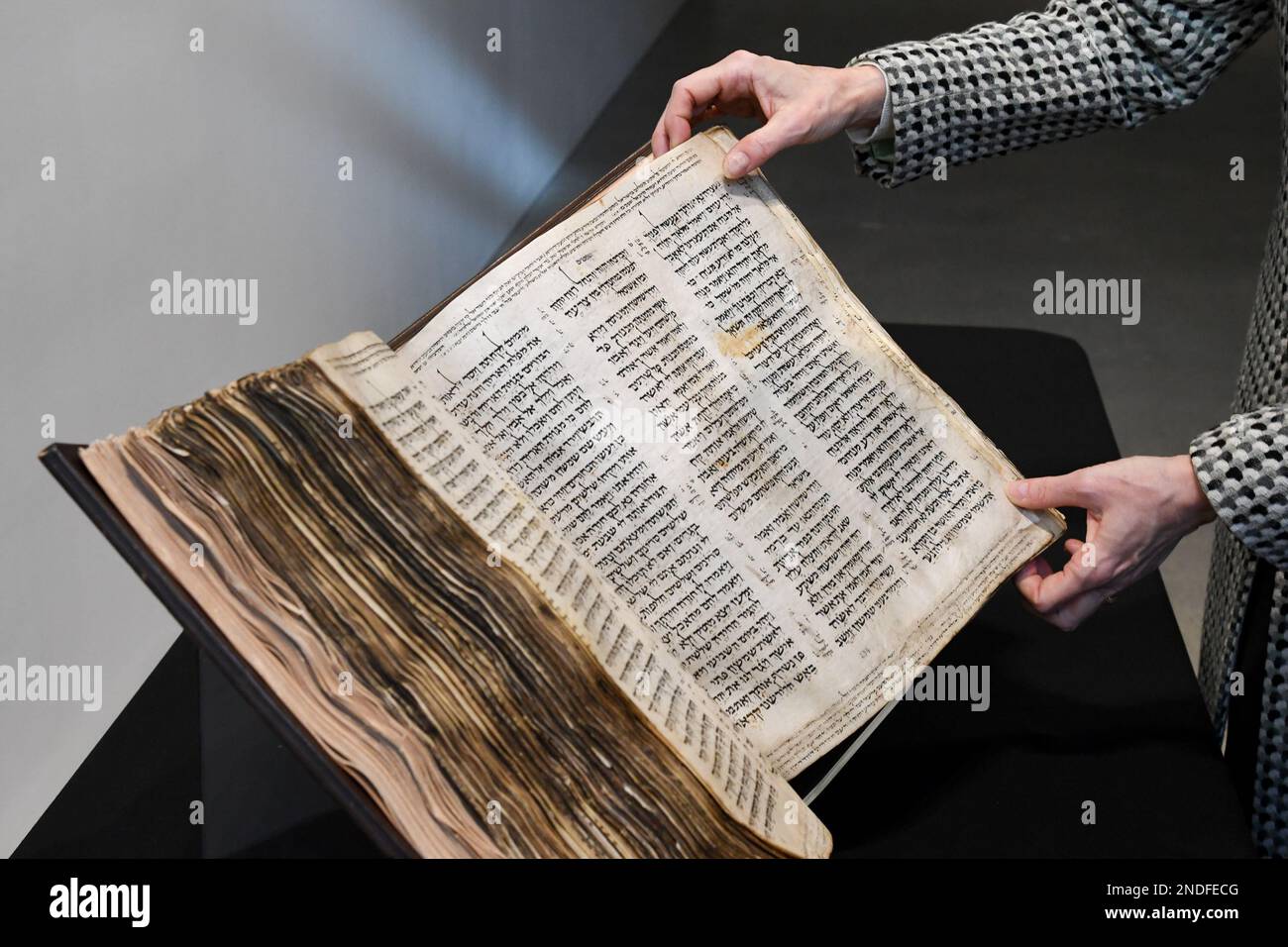 Codex Sassoon is presented before auction by Sotheby's in New York, NY ...