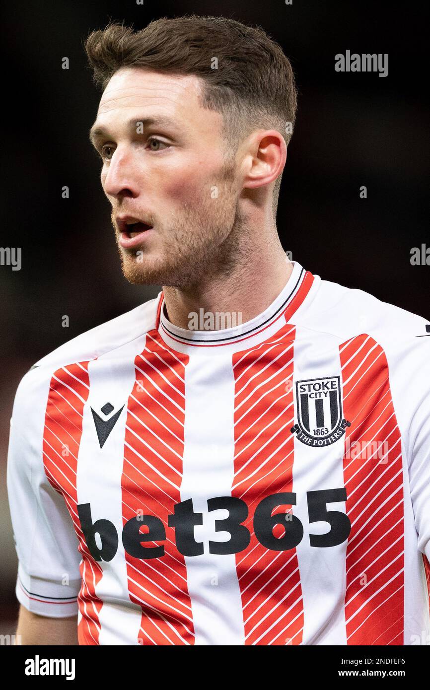 Stoke On Trent, UK. 15th Feb, 2023. Jordan Thompson #15 of Stoke City ...