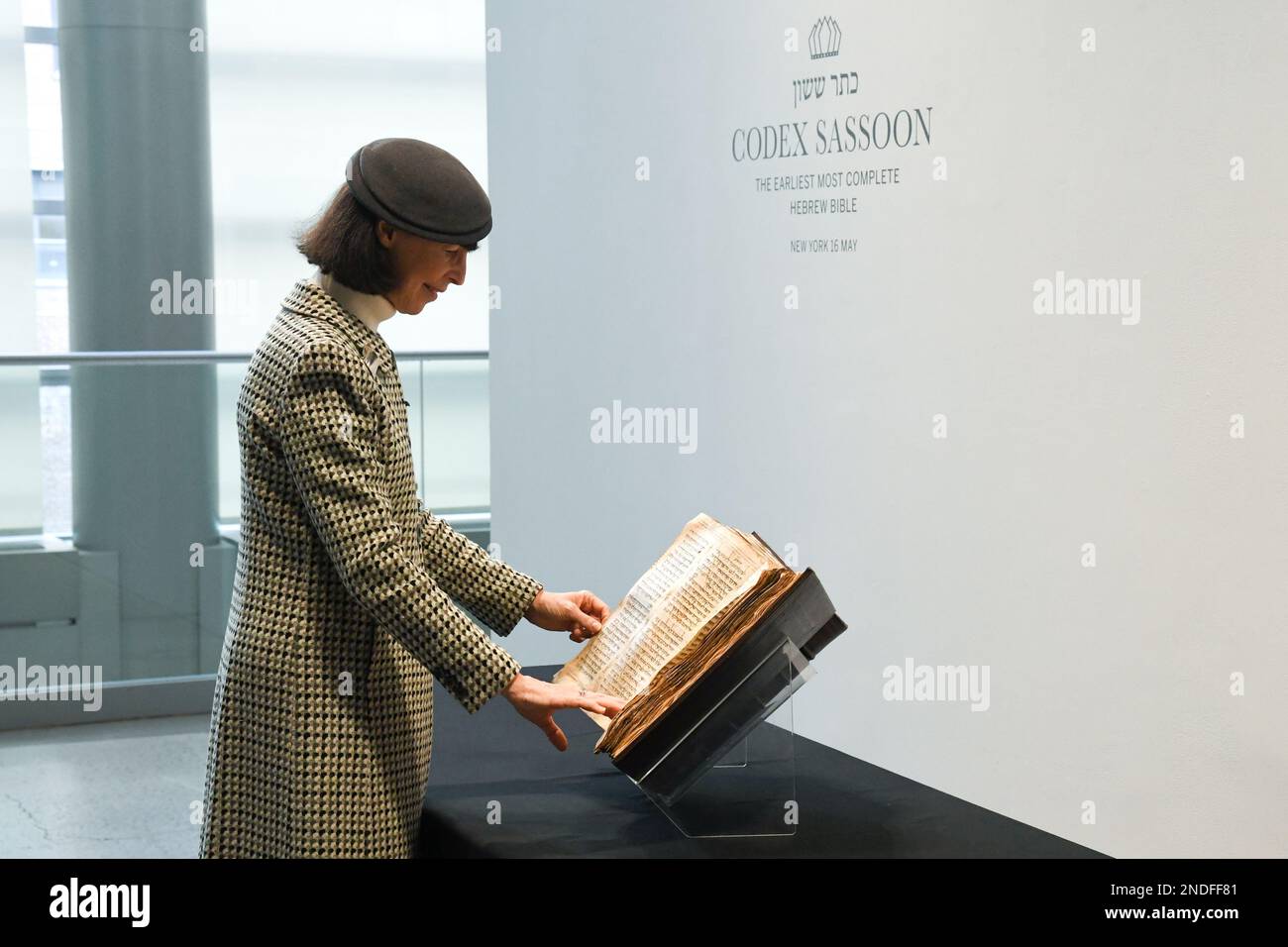 Codex Sassoon is presented before auction by Sotheby's in New York, NY ...