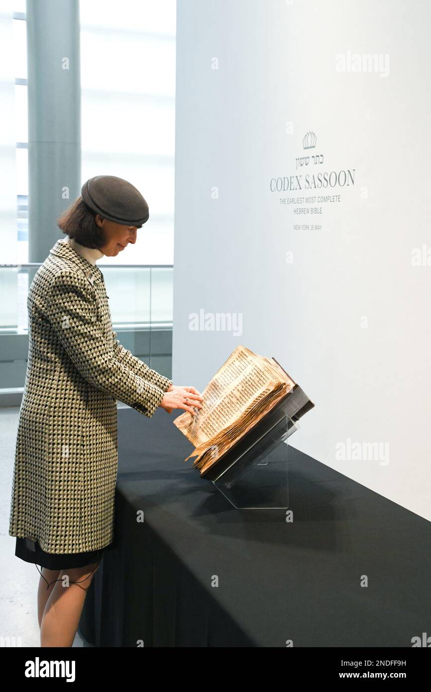 Codex Sassoon is presented before auction by Sotheby's in New York, NY ...