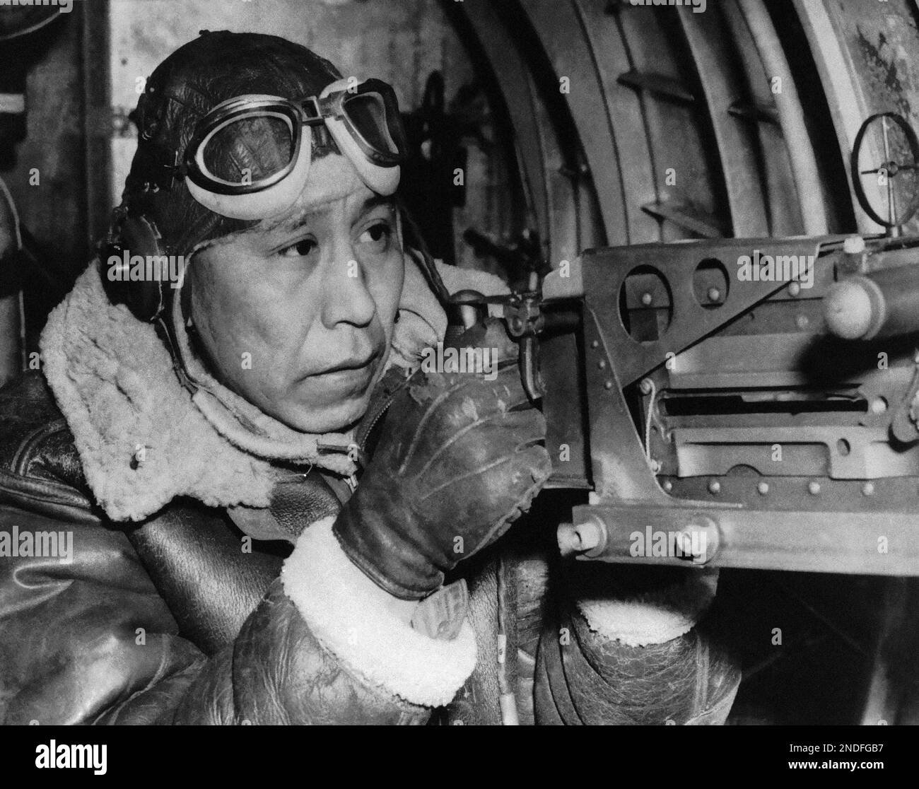 “Big Chief Waist-gunner” Sgt. Gilbert Eagle feather of Rosebud, S.D ...