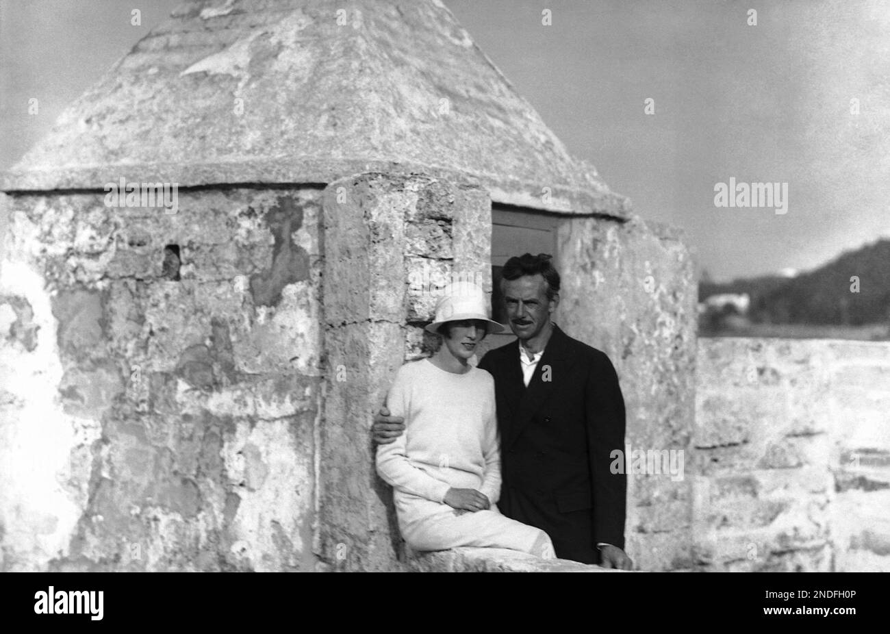 Eugene O’Neill and his wife Agnes are shown at O'Neill home in Bermuda ...