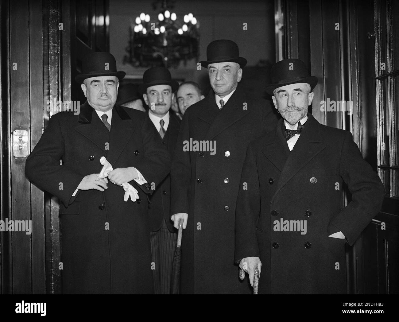 The heads of the French and Italian delegations to the London Naval ...