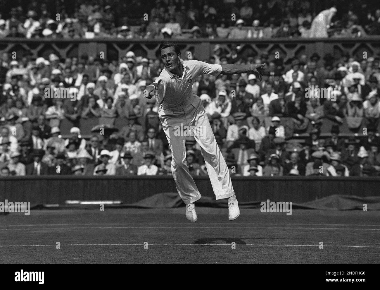 American tennis player Francis Xavier Shields, Frank Shields, in action ...